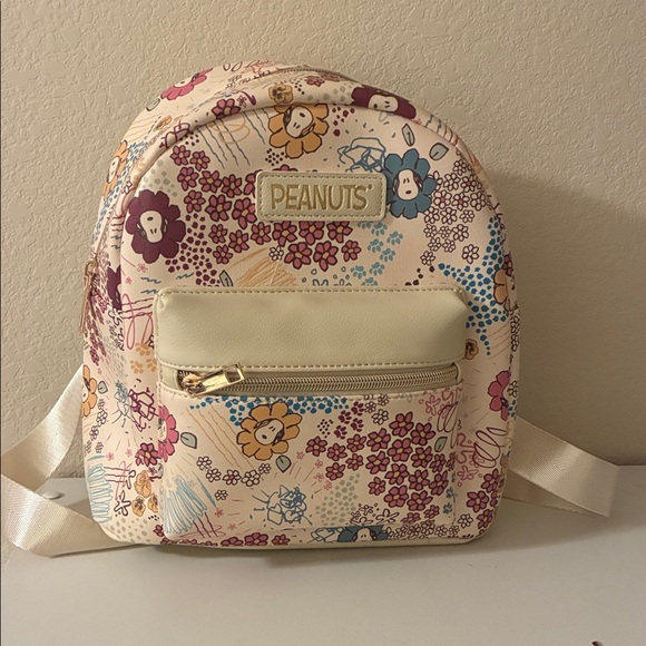 Peanuts | Bags | Peanuts Cream And Multicolor Character Backpack | Poshmark